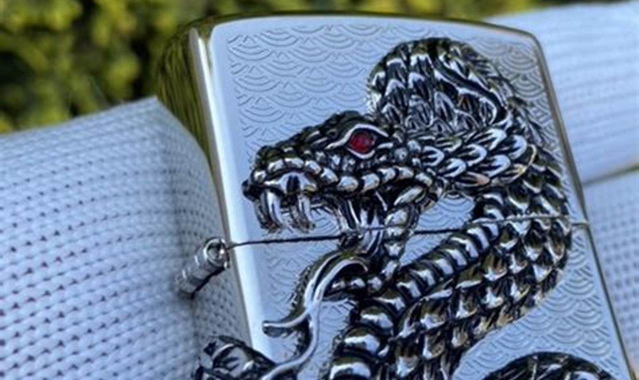 Gold Snake Zippo Lighter