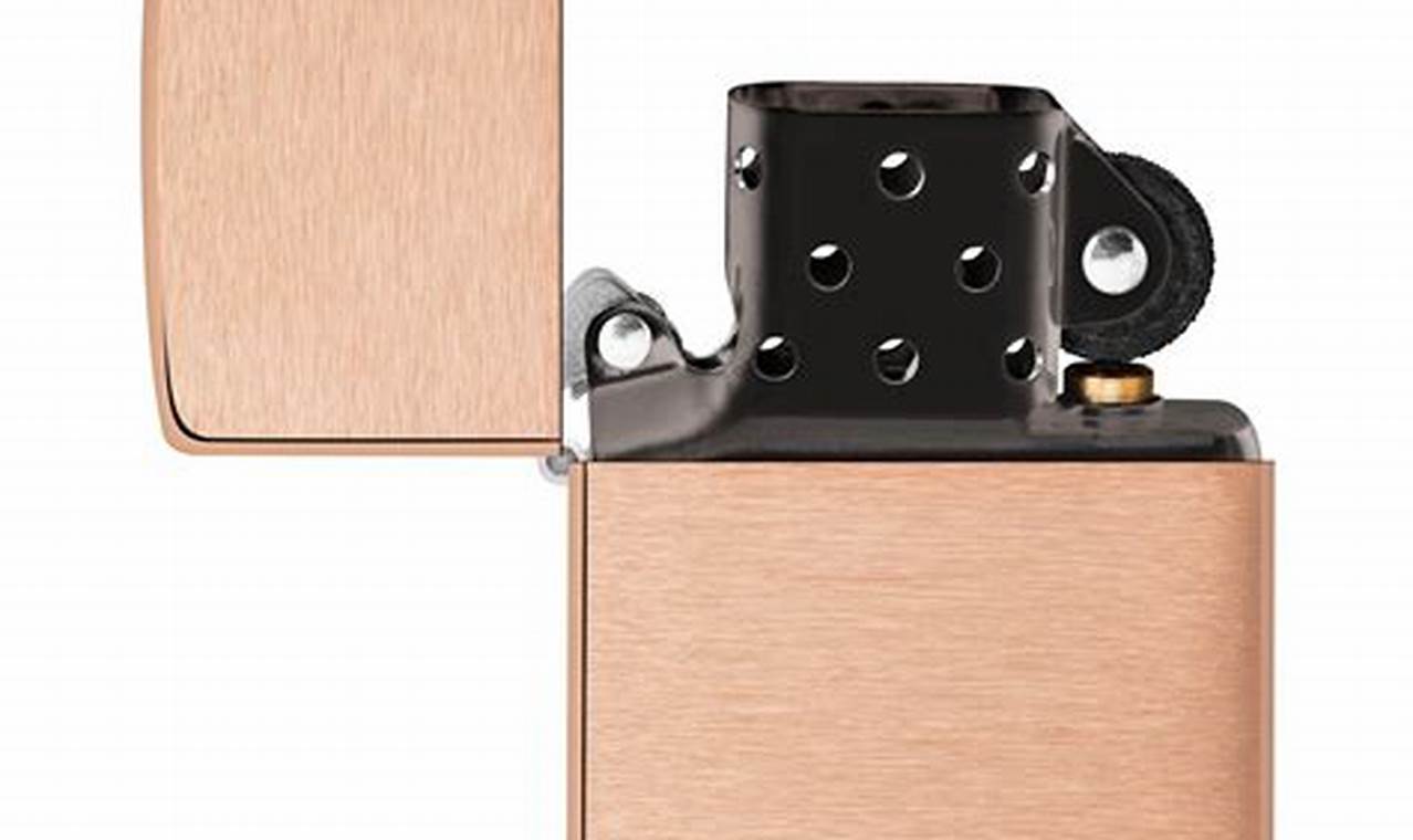 Classic Copper Zippo Lighter: Black Insert