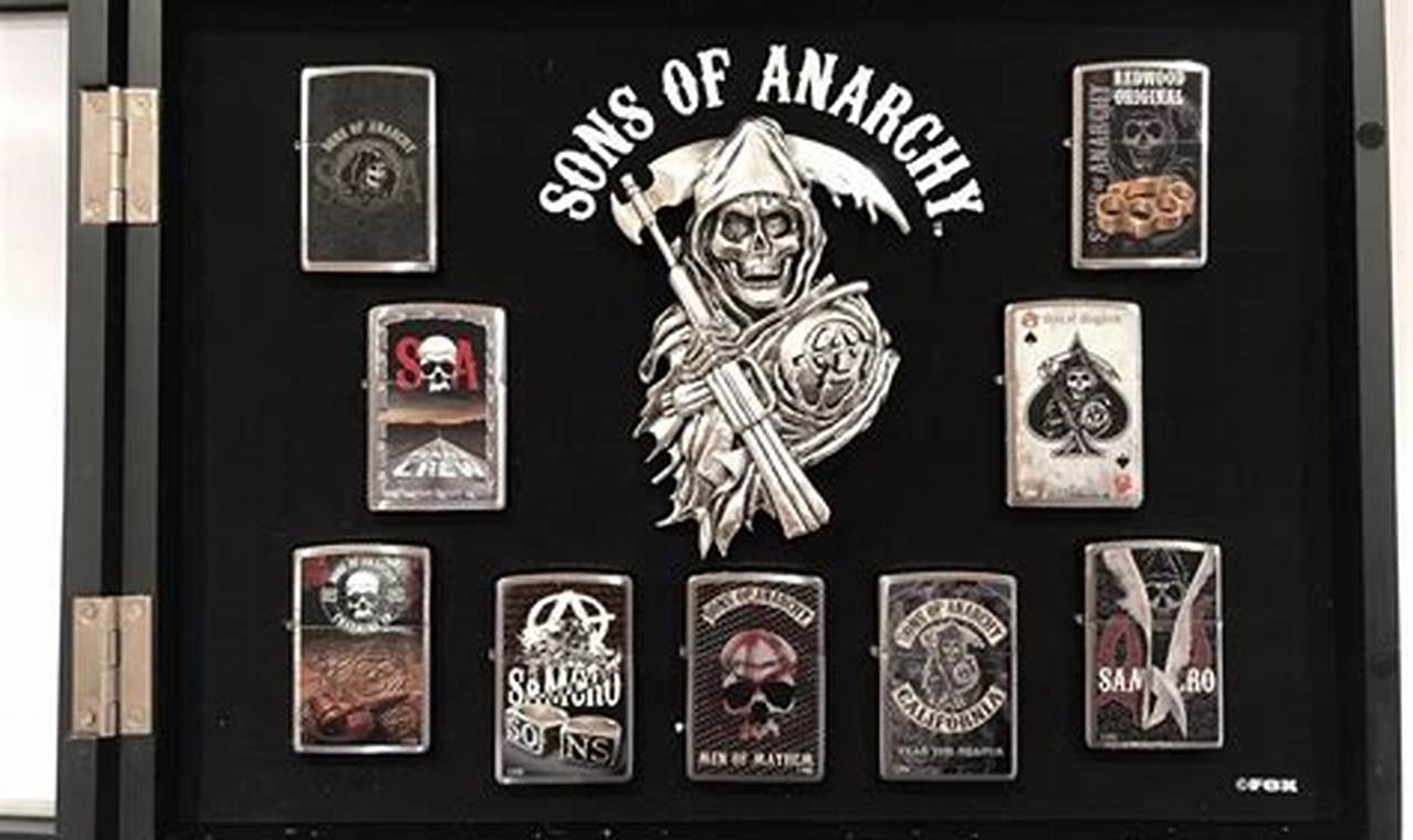 Own SOA First 9 Zippo Lighters Collection