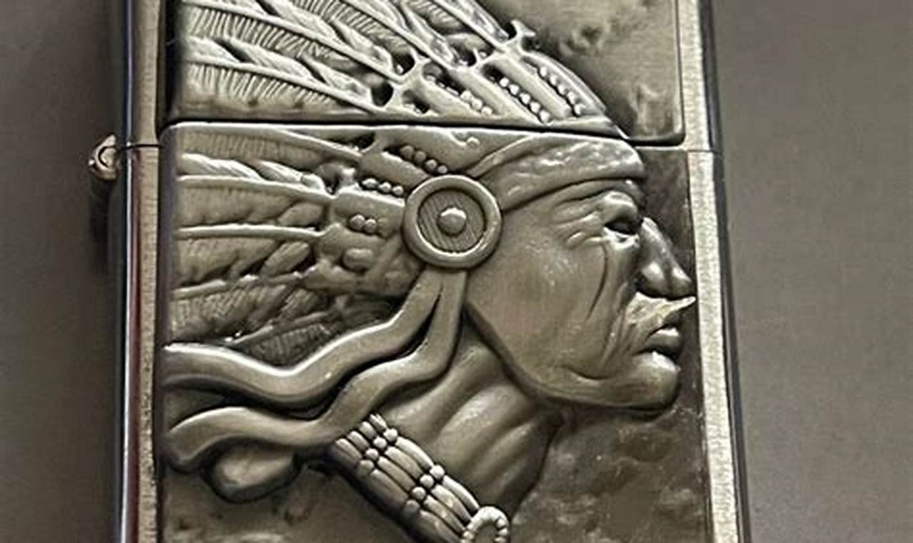 Authentic Apache Design Zippo Lighters & Cases